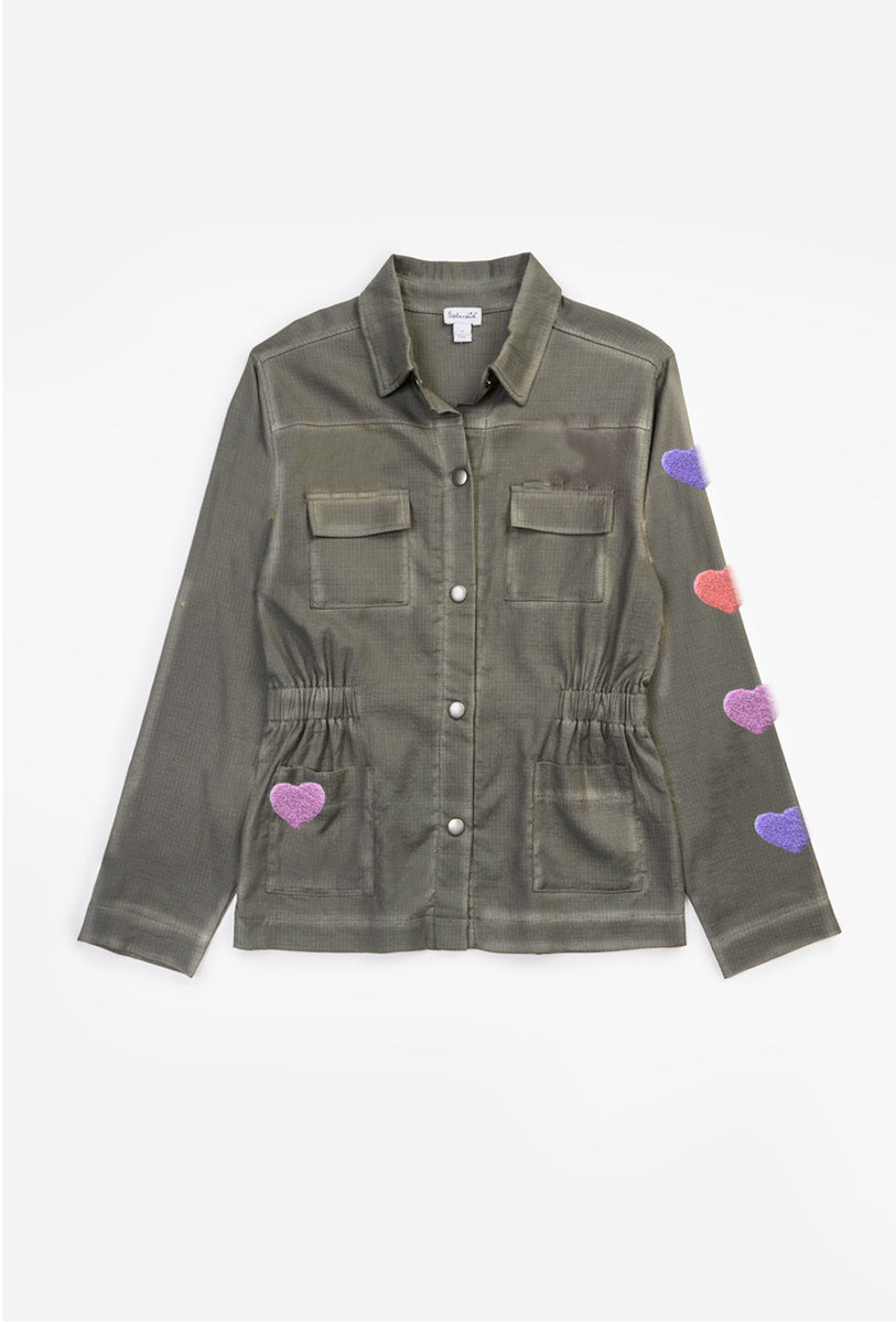 Splendid Girl Hearts Utility Jacket | Vagabond Apparel Boutique