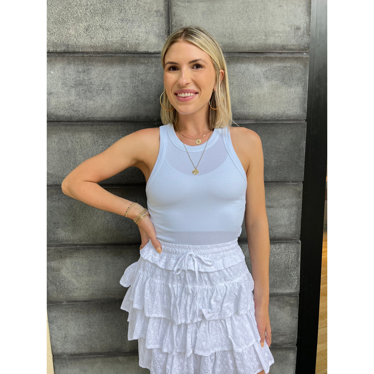 LA Made Aida Racer Front Tank Pistachio – Vagabond Apparel Boutique